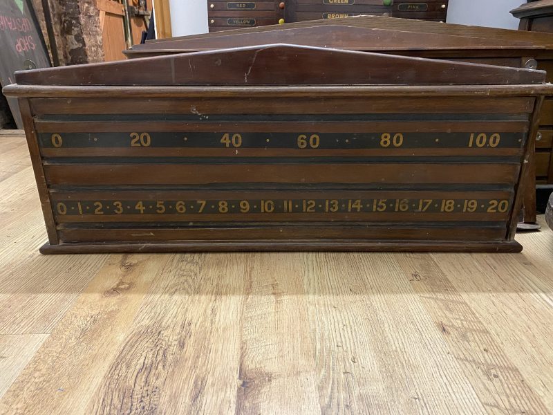 Antique Victorian mahogany scoreboard - John Bennett Billiards