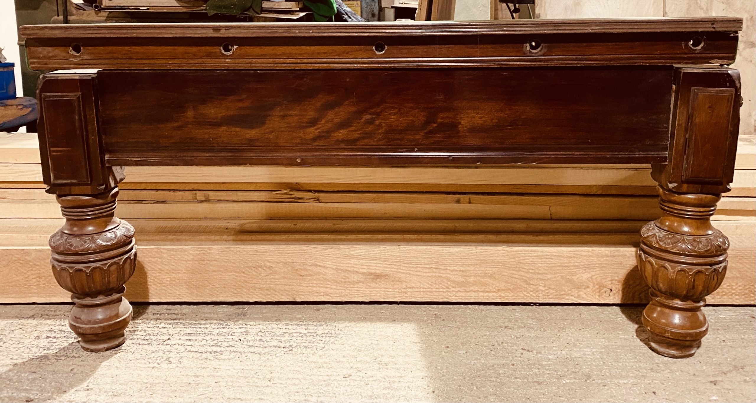 Edwardian Orme & Son mahogany 12ft table - John Bennett Billiards