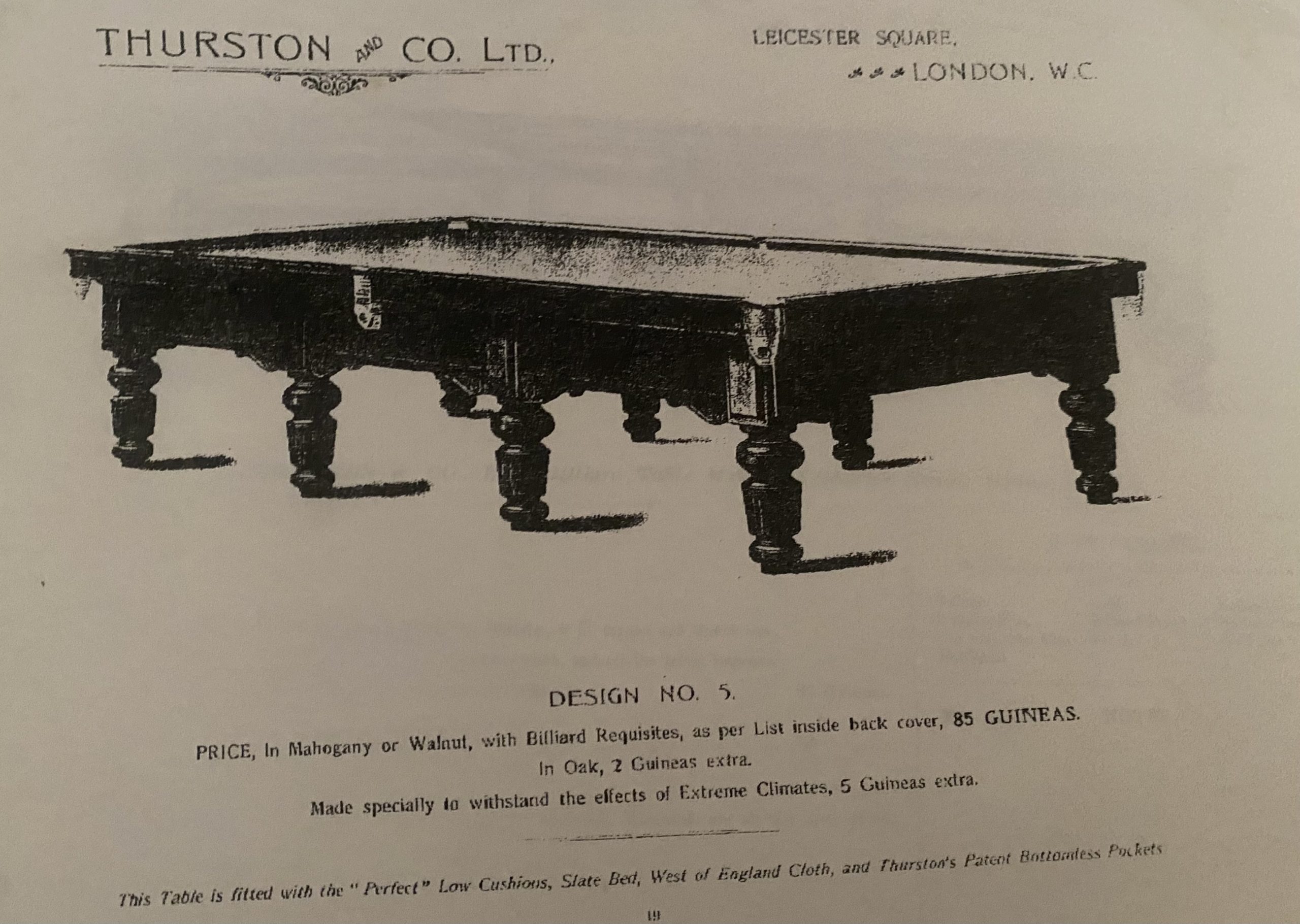 Antique Victorian Thurston mahogany 12ft table - John Bennett Billiards