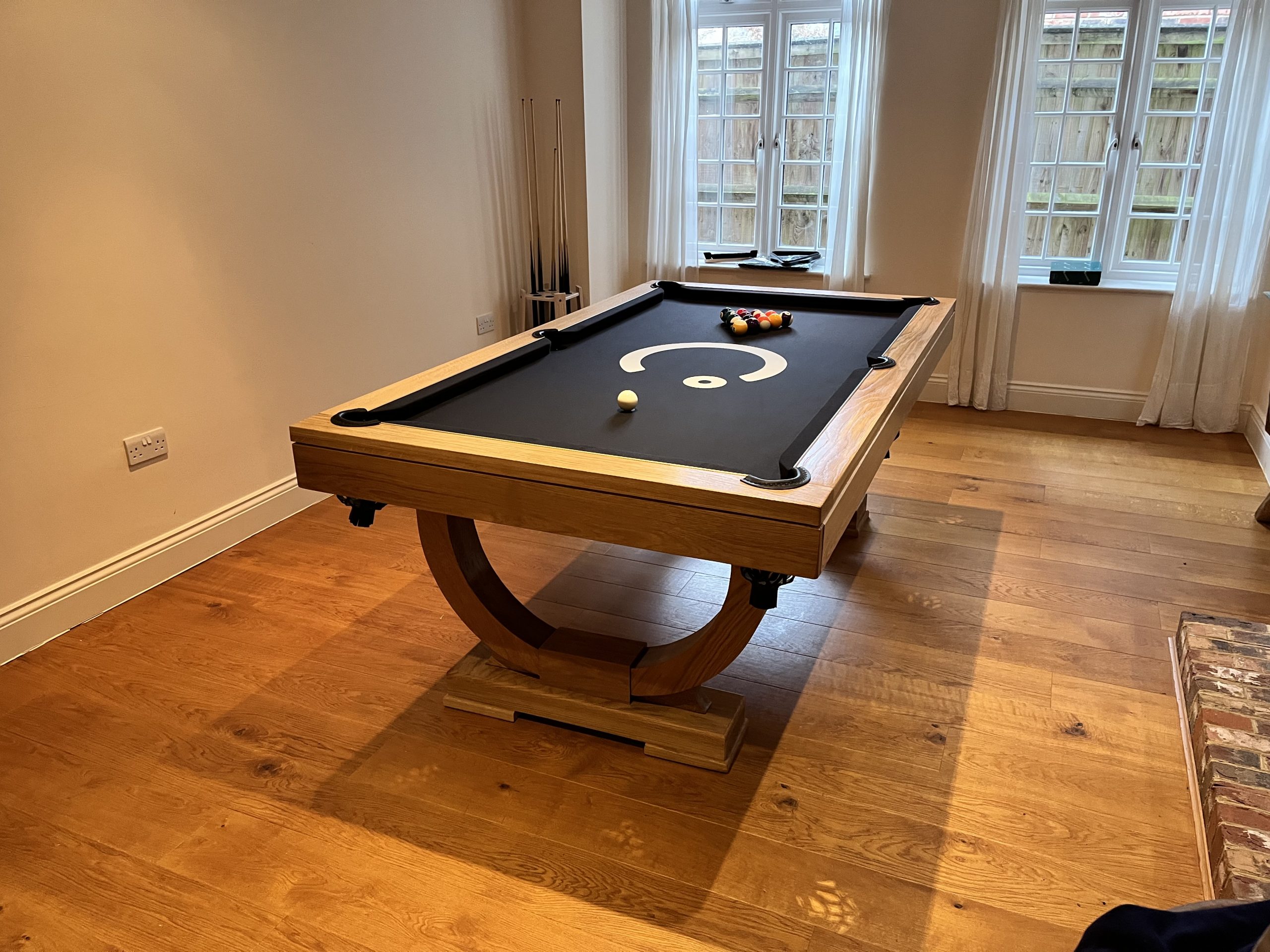 Bespoke Oak 7ft pool table - John Bennett Billiards