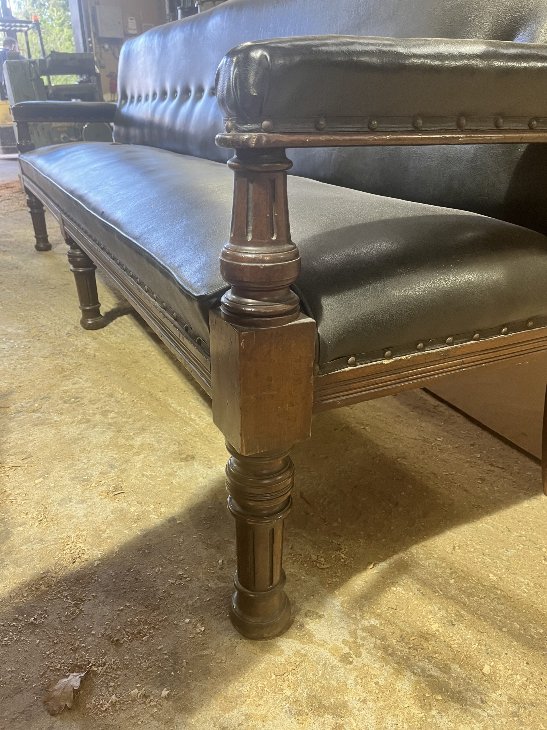 Antique Billiard viewing bench - John Bennett Billiards