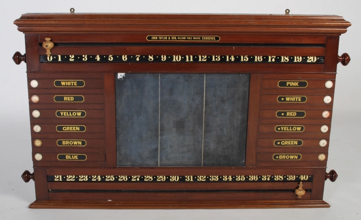 Antique Victorian John Taylor mahogany life pool combination cabinet ...