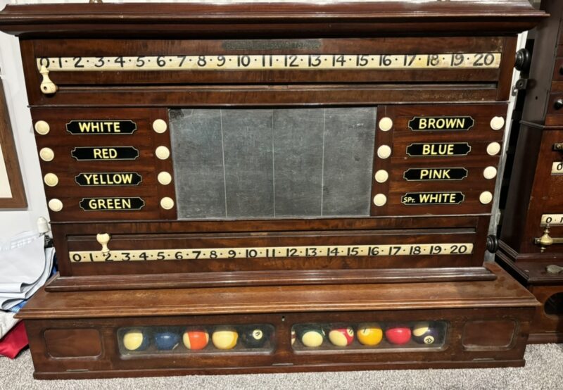 Antique Victorian Burroughes & Watts mahogany life pool combination ...