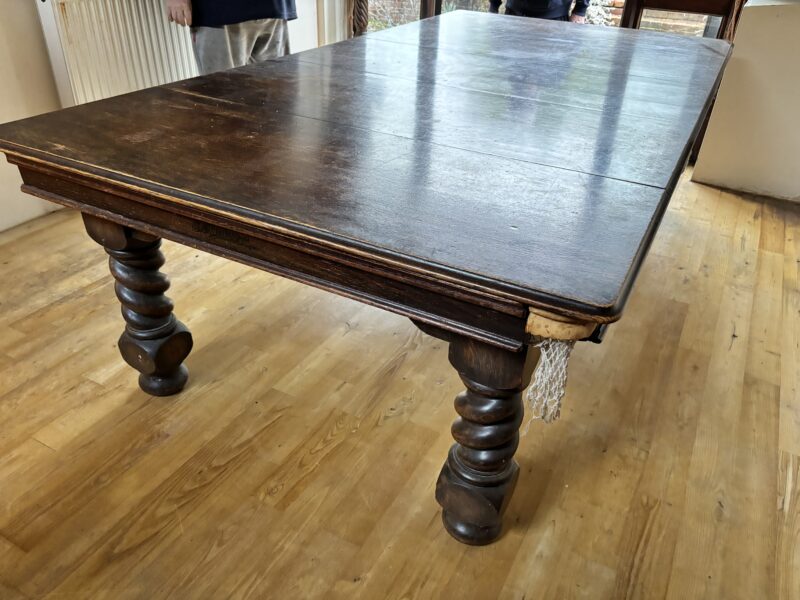 Antique Riley 8ft billiard/dining table - John Bennett Billiards