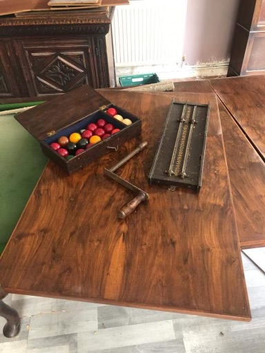 Antique Victorian Walnut 6ft billiard dining table - John Bennett Billiards