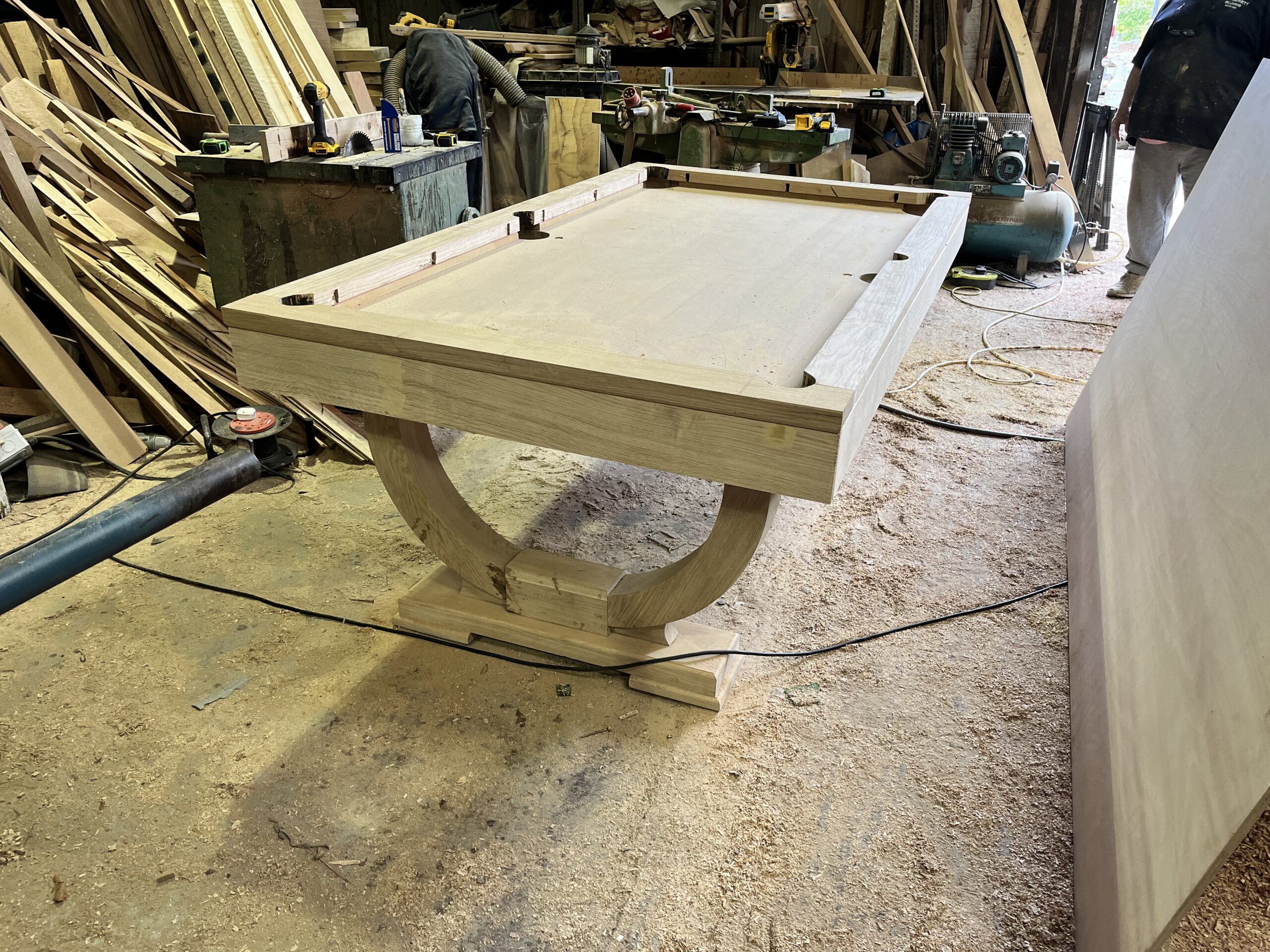 Bespoke Oak 7ft pool table - John Bennett Billiards