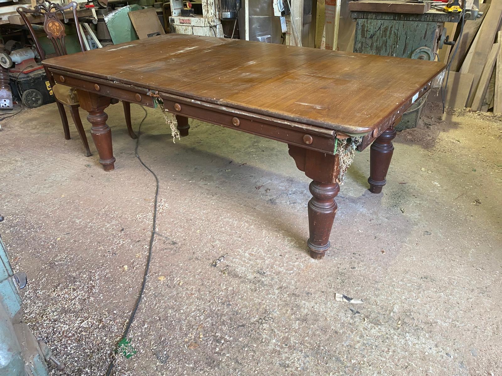 Antique Victorian George Edwards mahogany 6ft billiard dining table ...