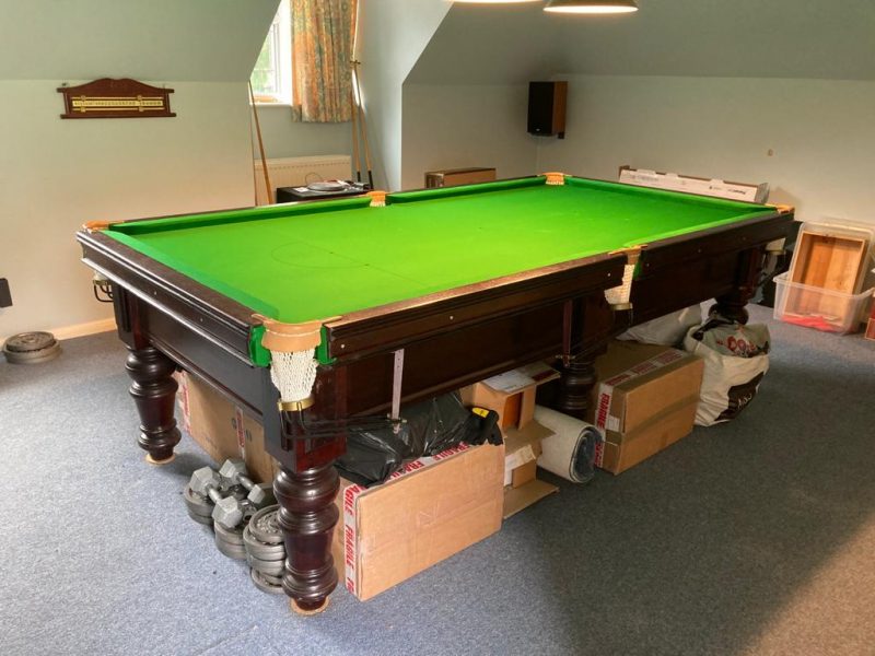 Antique Victorian Palmer & Son mahogany 9ft table - John Bennett Billiards