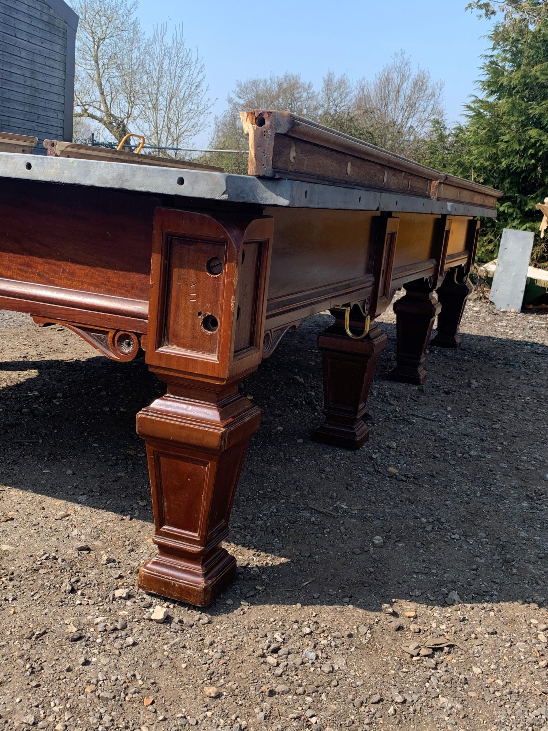 edwardian Thurston mahogany 12ft table - John Bennett Billiards
